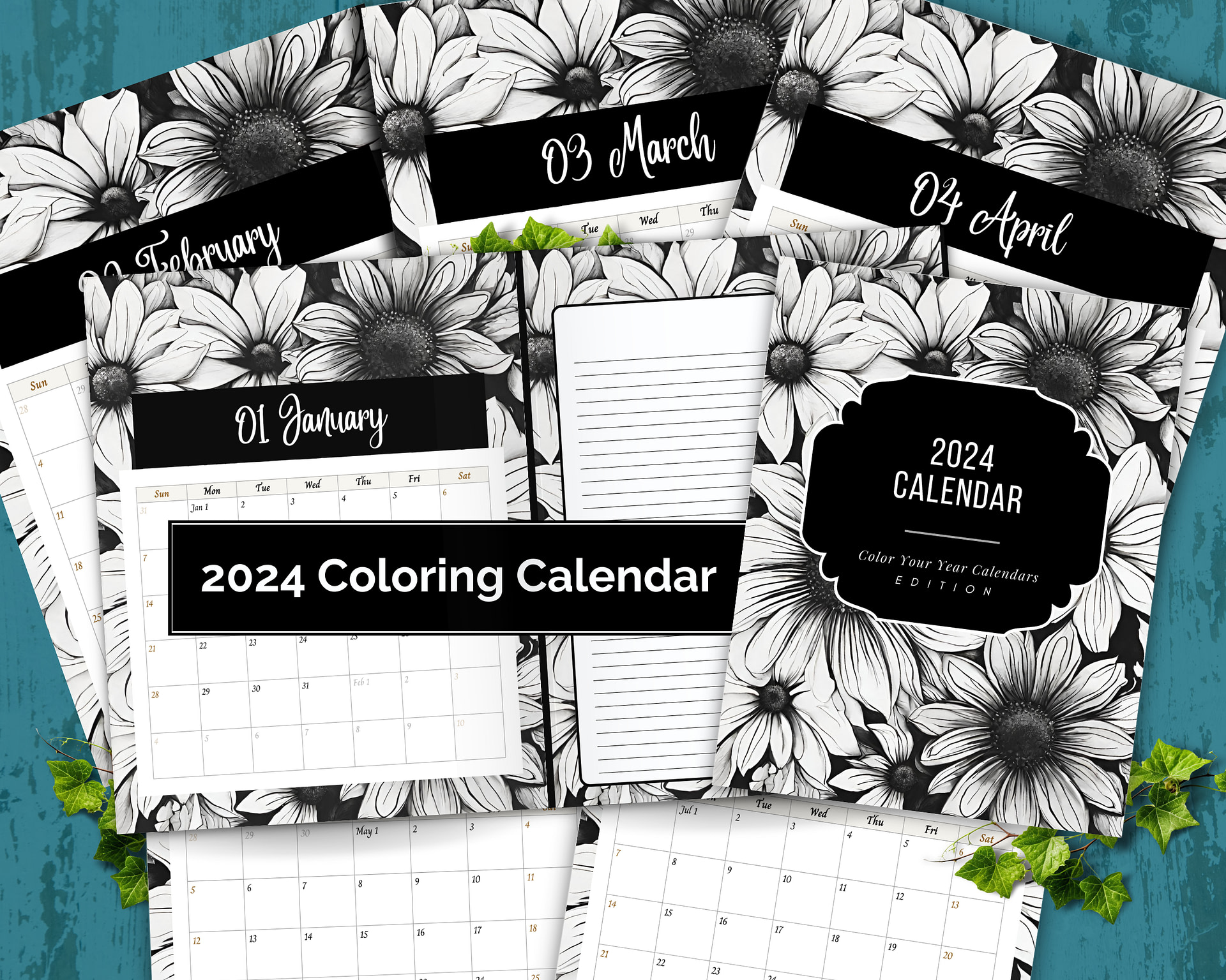 2024 Sunflower Colorful Moments Calendar – Shades of Solace